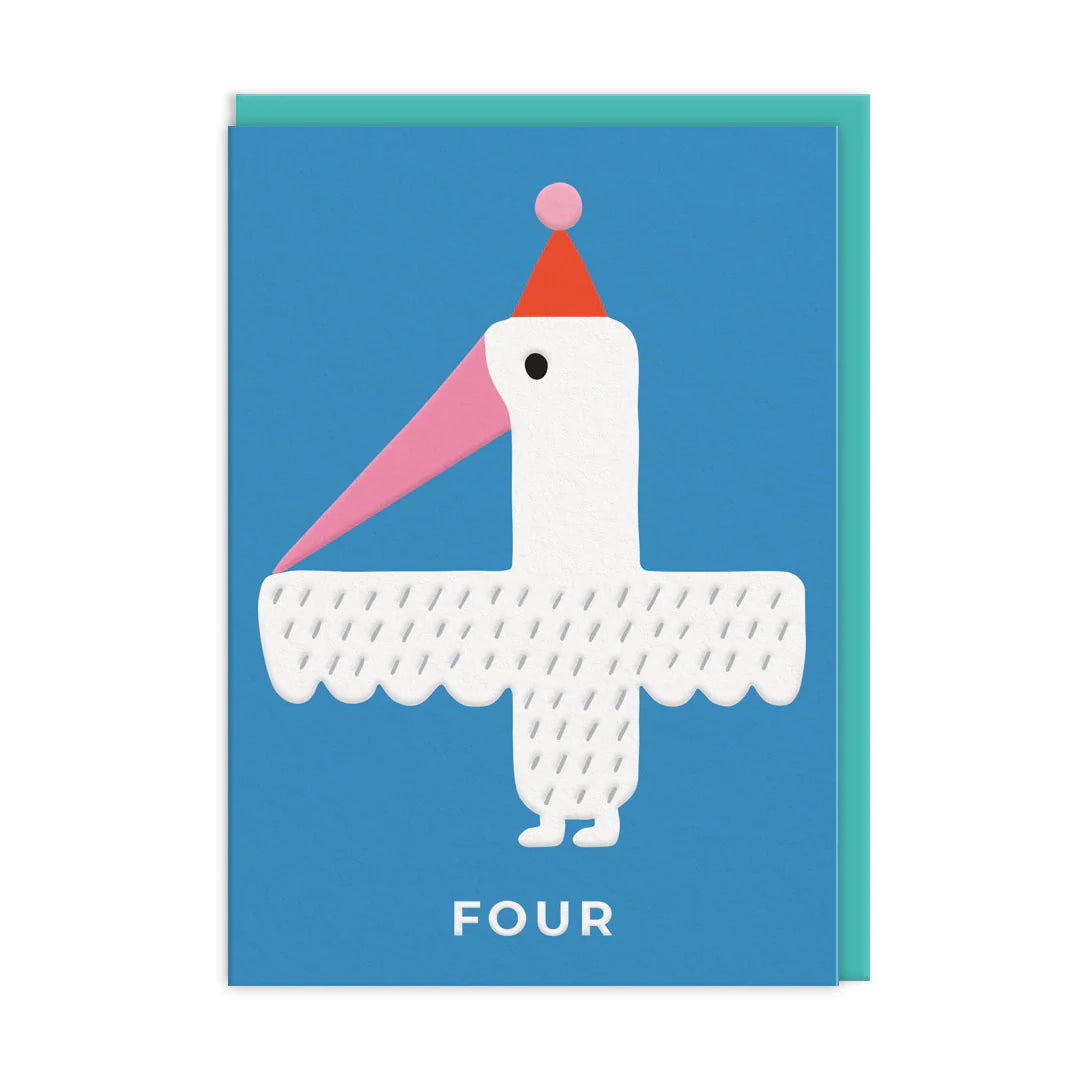 Greeting Card - Age 4 Tropical Bird Birthday – Swanky Boutique