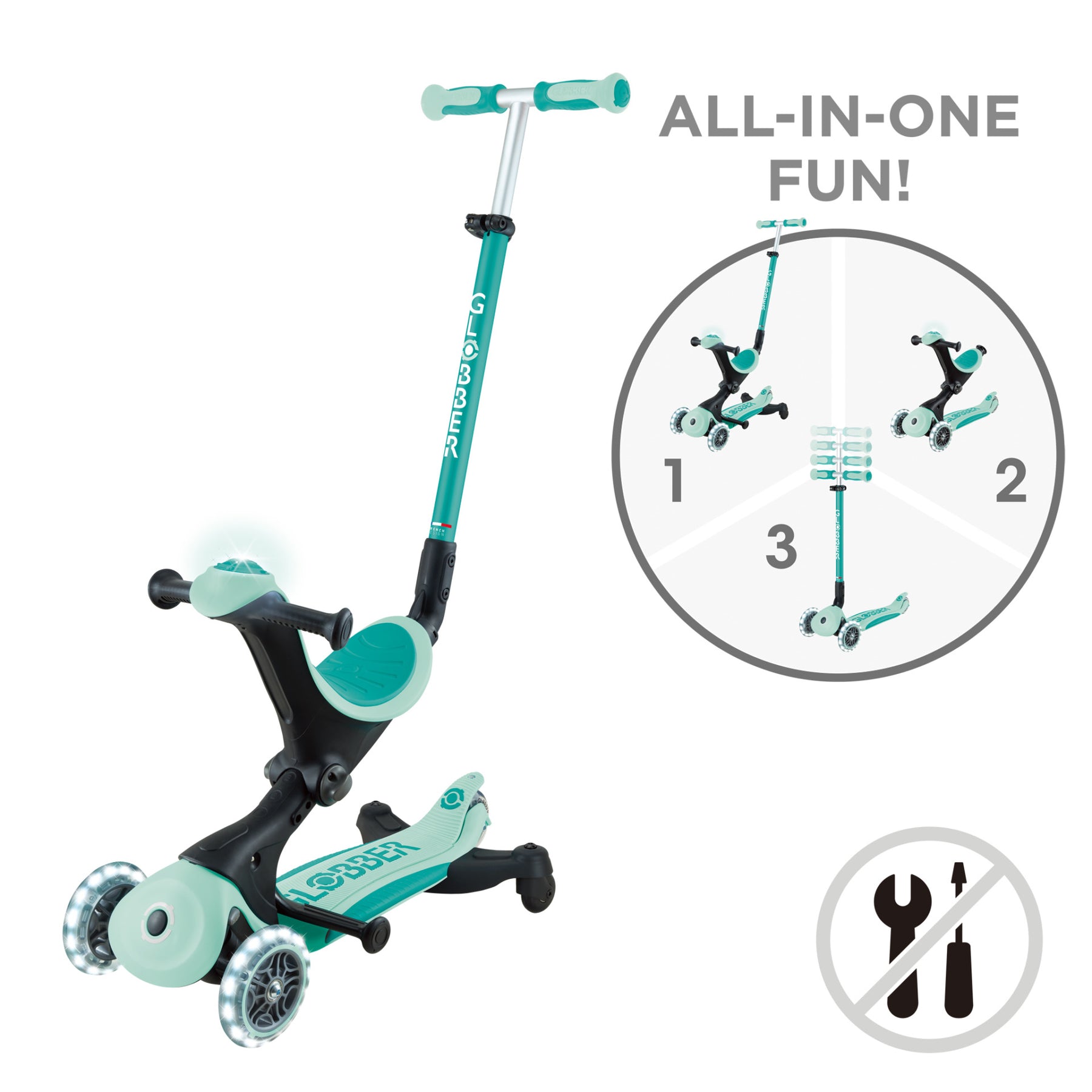 Scooter GO.UP Deluxe Lights 360° - Mint – Swanky Boutique