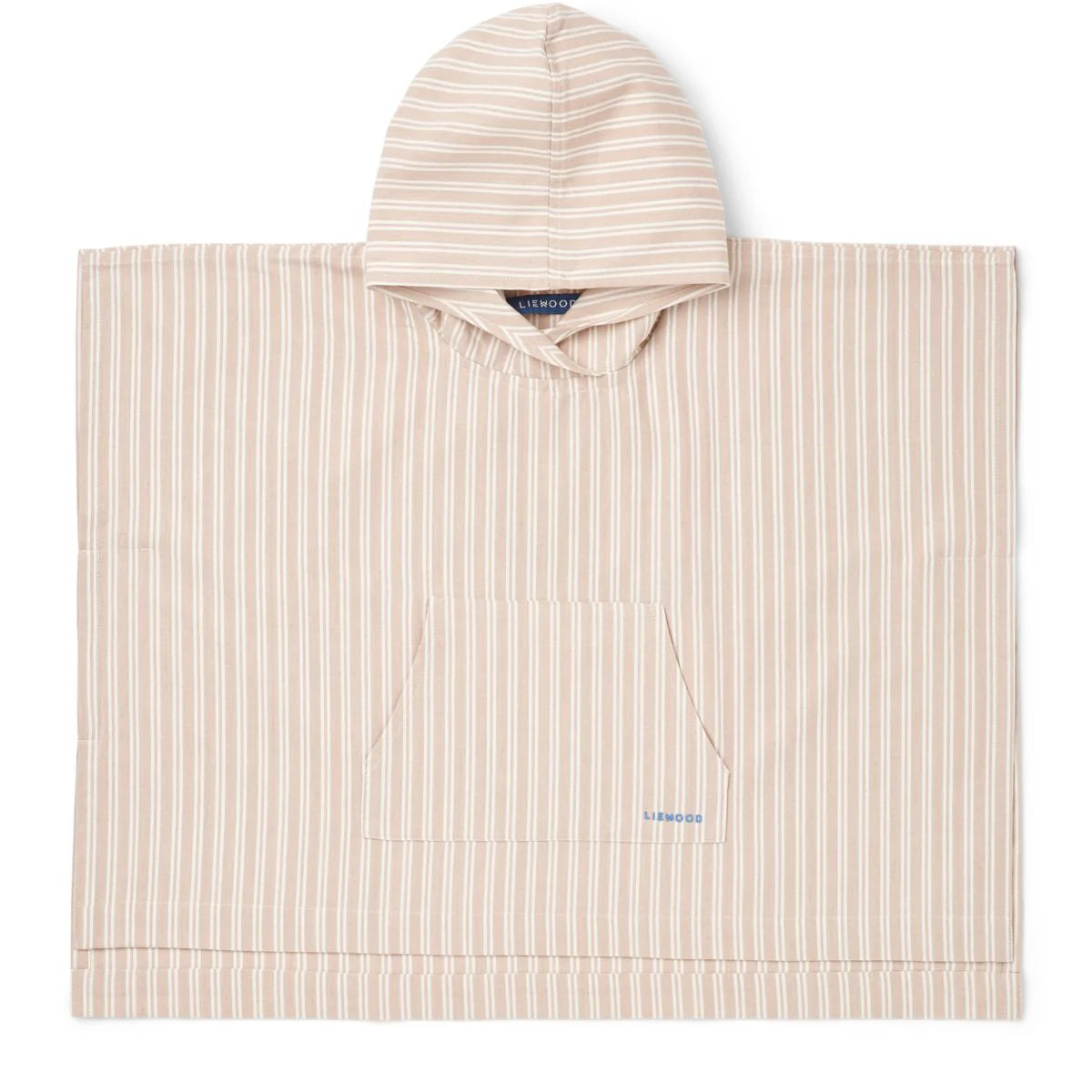 Hooded Poncho Kaiden - Stripe Sorbet Rose/ Creme de la Creme – Swanky ...