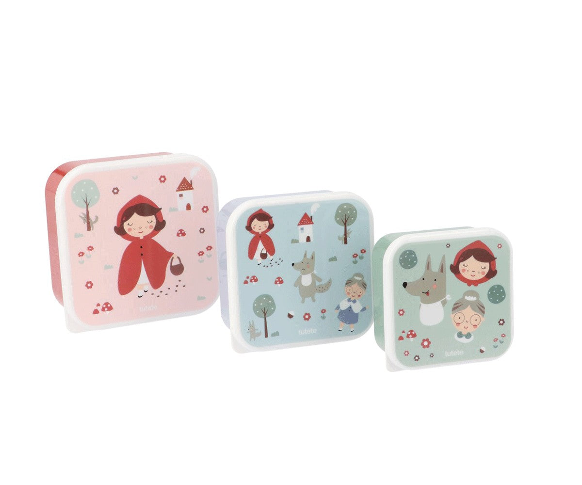Lunch Boxes, Set of 3 Different Sizes - Little Red – Swanky Boutique